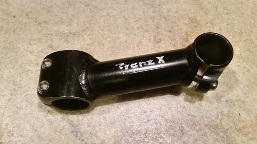 TransX Components Black Aluminum 1-1/8" Threadless Stem 115mm 25.4 ...