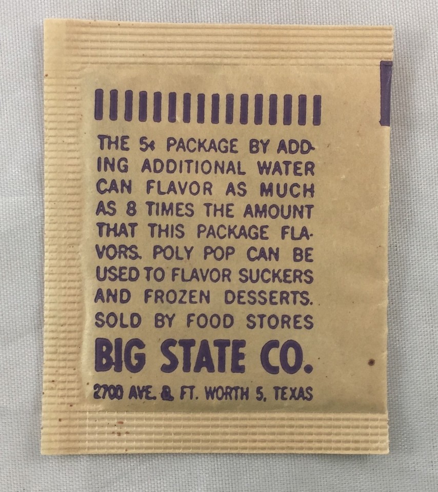 1st Kool Aid / Unused Old Poly Pop Grape Drink Soda Package / Fort ...