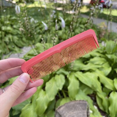 Vintage 1978 Unbreakable Vistron Pro Comb #1125 Purse Travel USA Red ...
