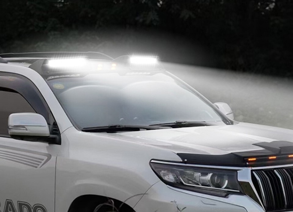 2 Lamp Roof Top Light Bar LED DRL Fits For Land Cruiser J200 2016-2021 ...