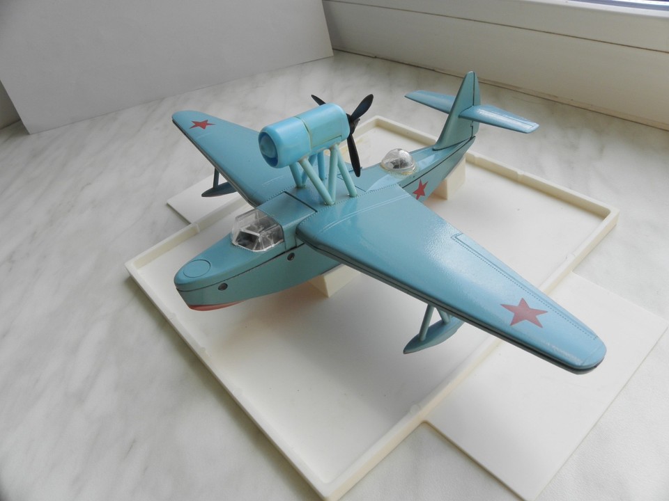 Vintage metal Military aircraft Beriev MBR-2 WWII Model Soviet Russia ...