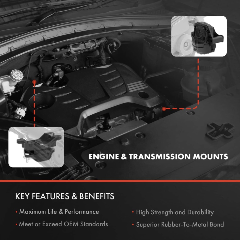 4x Engine Mount & Transmission Mount for Chevrolet Cruze 2011-2016 ...