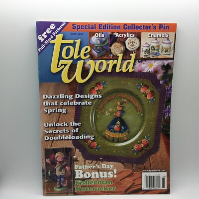 Tole World Decorative Painting Magazines Crafts Paint Pattern June 2004 ...