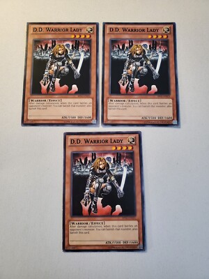 Yugioh - D.D. Warrior Lady BP02-EN021 LP/NM Unlimited Black Rare x3 | eBay