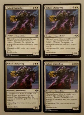 [4x] Valiant Changeling Modern Horizons MTG Magic The Gathering NM ...