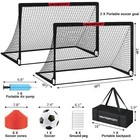Kids Soccer Goals for Backyard Set - 2 of 6x4 ft Portable Soccer Goal ...