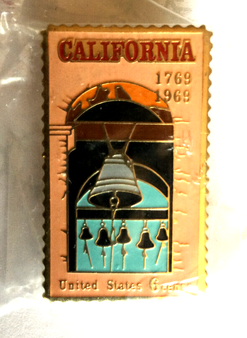 CALIFORNIA,200 YEARS,USPS STAMP PINBACK,METAL PIN,NEW | eBay