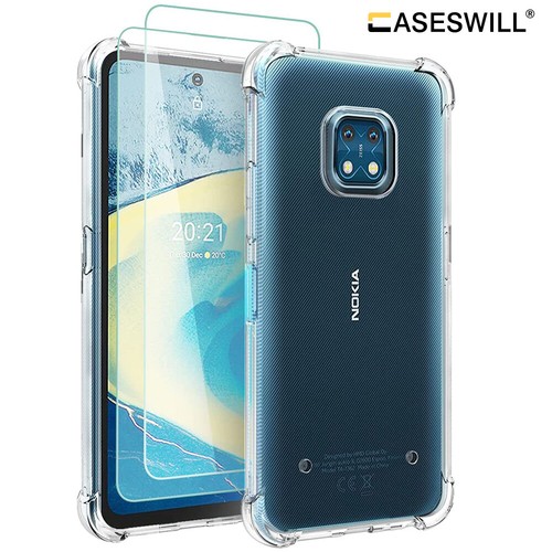 For Nokia XR20 Case Slim Clear Shockproof Flexible TPU Cover + Screen ...