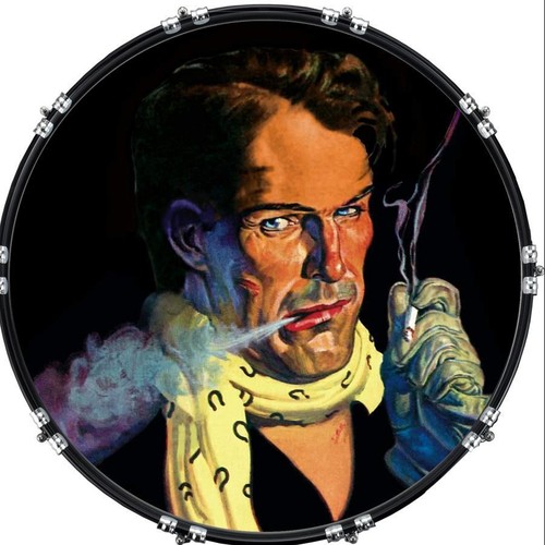 20" Custom Bass Kick Drum Front Head Graphic Graphical Smokin Dude | eBay