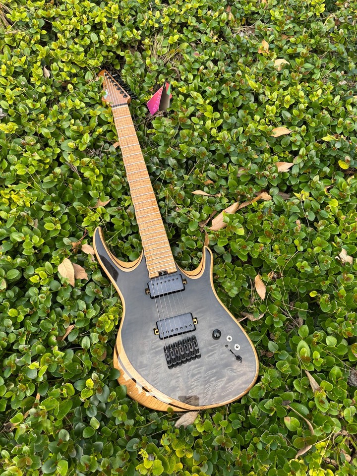 Mollo 7 String Electric Guitar Roasted Flame Maple Neck | eBay