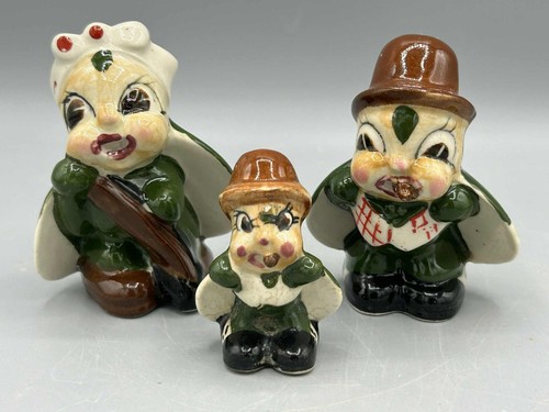 3 Vintage Ceramic Anthropomorphic Lady Bug Figurines JAPAN Cigar ...