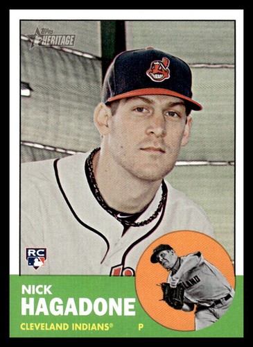 2012 Topps Heritage Nick Hagadone #152 Cleveland Indians Baseball Card ...