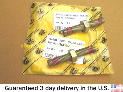 JCB BACKHOE - GENUINE JCB DOUBLE ENDED STUD, SET OF 2 PCS. (PART NO ...