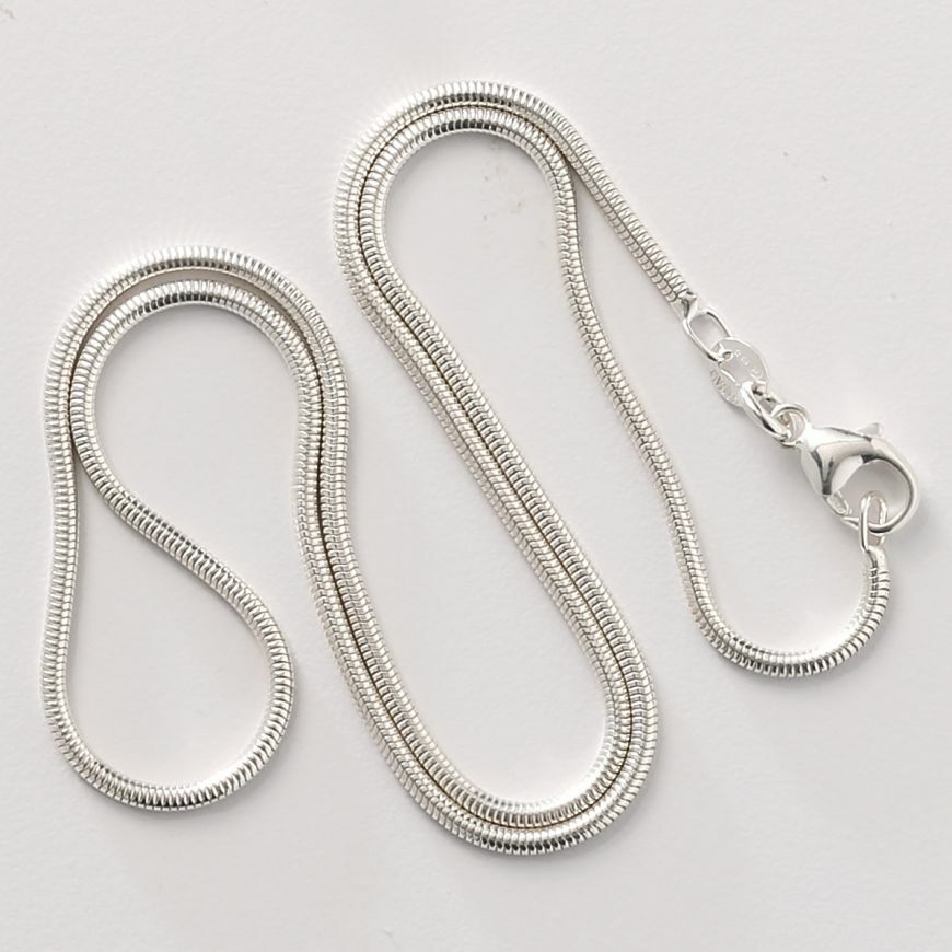 Solid 925 Sterling Silver Tarnish-Resist Italian Snake Chain Necklace ...