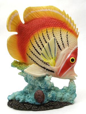 1255530-O/W - Resin Decorative Tropical Fish Statue - Orange / White | eBay