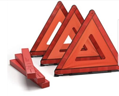 New Powrun S2 Foldable Reflective Warning Triangles DOT Approved, 3 ...