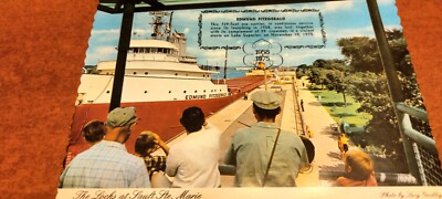 Soo Locks Edmond Fitzgerald vintage postcard unposted | eBay