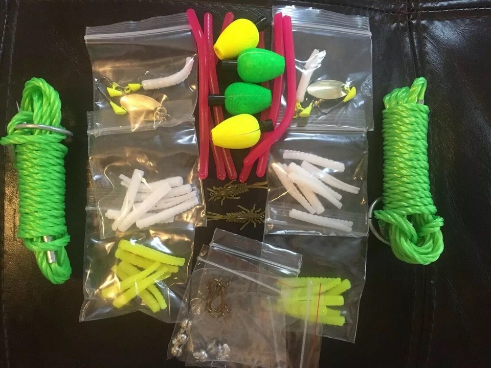 2 Trout Magnet Tackle Box Kits- 68pc Bundle Spin, E-Z Floats, Bugs, and ...