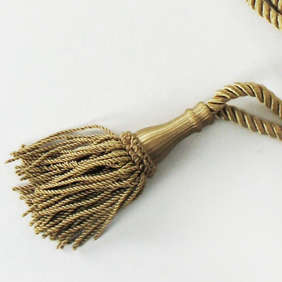 Lovely Vintage Gold Rope Curtain or Drapery Tassel Tie-Back, 30" Long ...