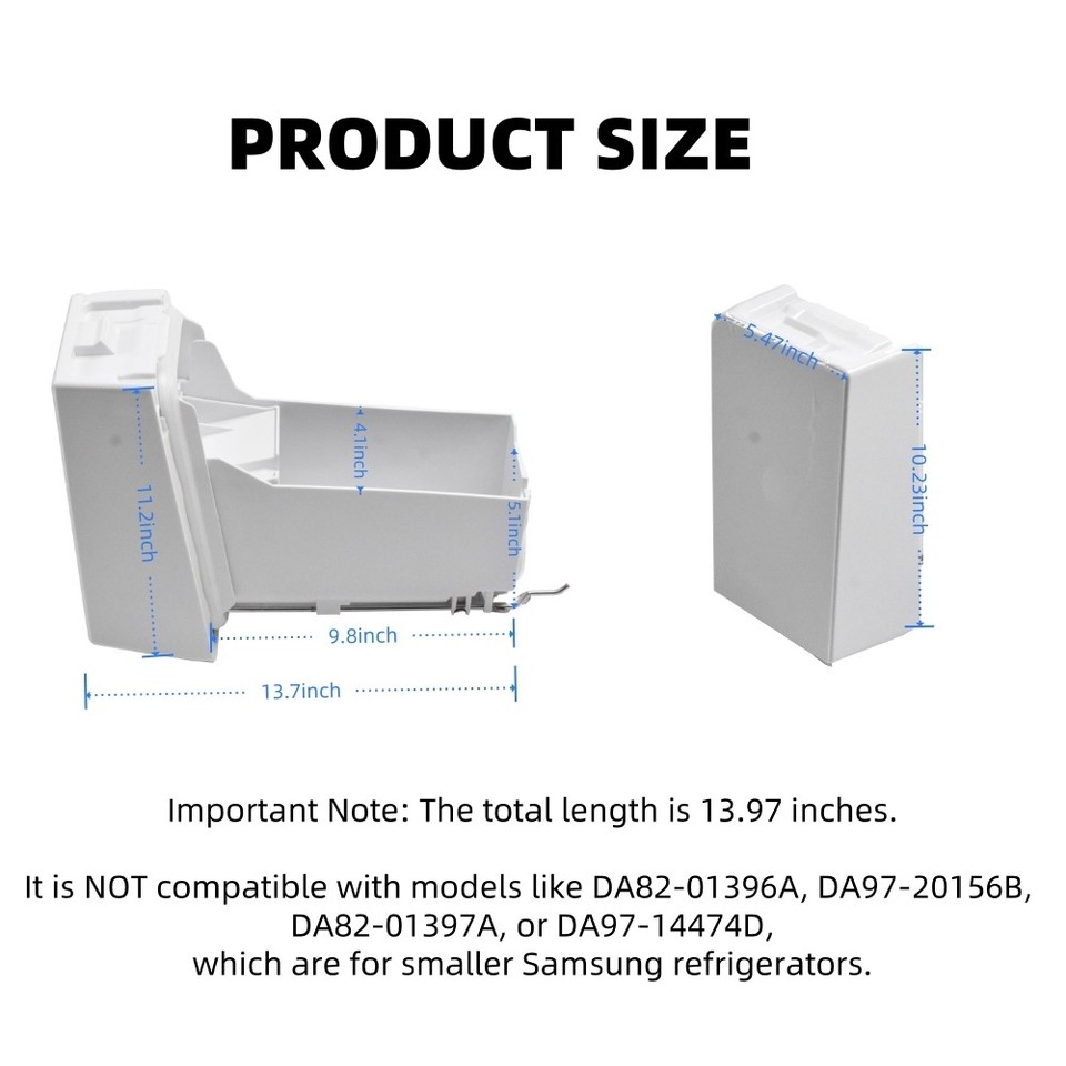Ice Maker Replacement Bucket & Tray for Samsung RF23J9011SR ...
