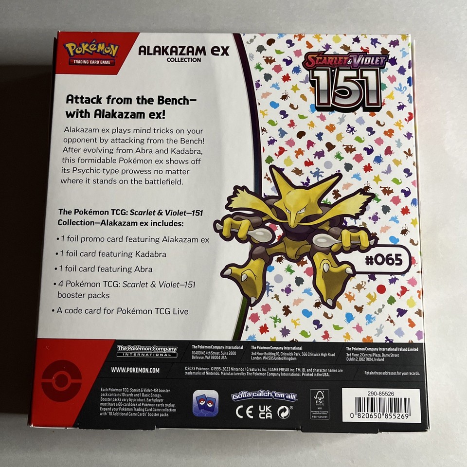 Pokémon Scarlet & Violet 151 Alakazam ex Collection Booster Box TCG New ...