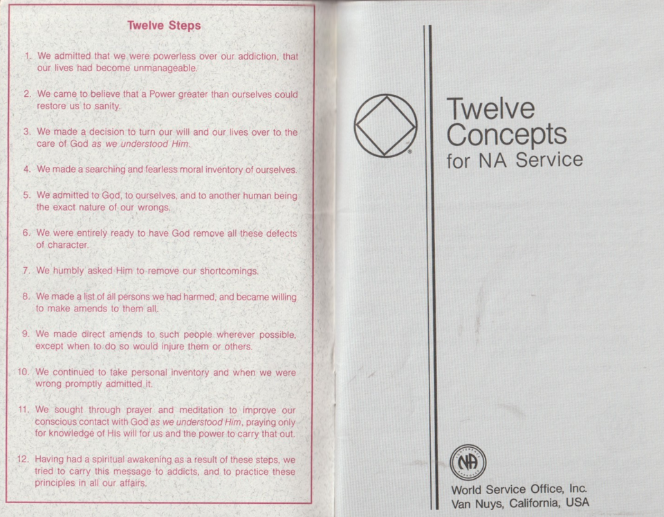 Twelve Concepts for NA Service from WSO, Narcotics Anonymous, 1992 ...