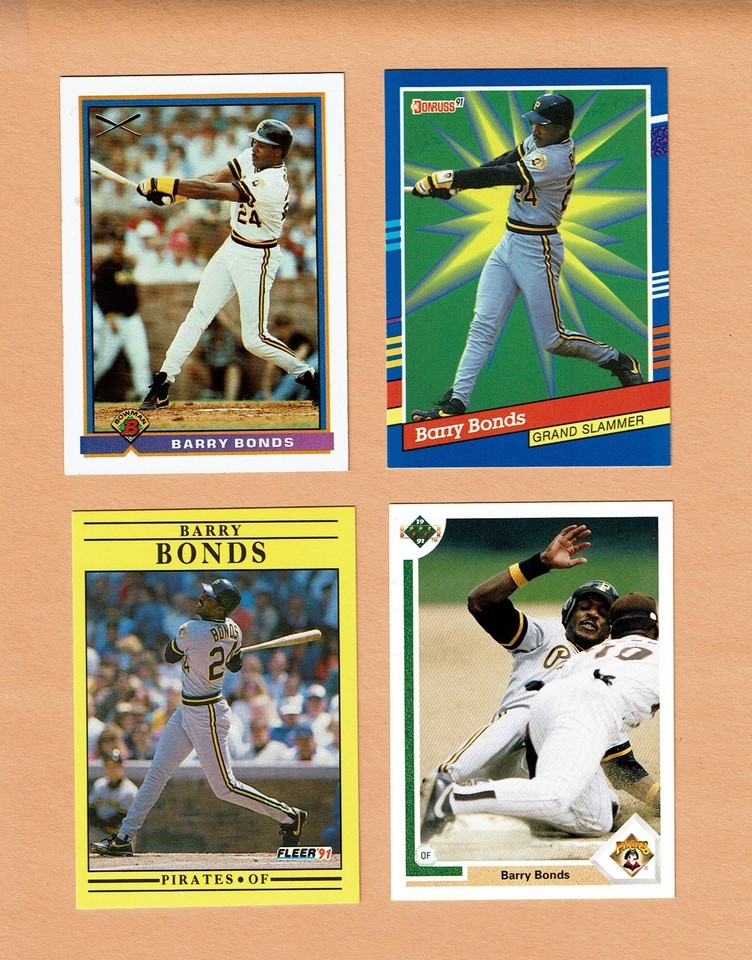 Barry Bonds Baseball Card Lot (60) 1986-1996, 3 Rookie Cards, No ...
