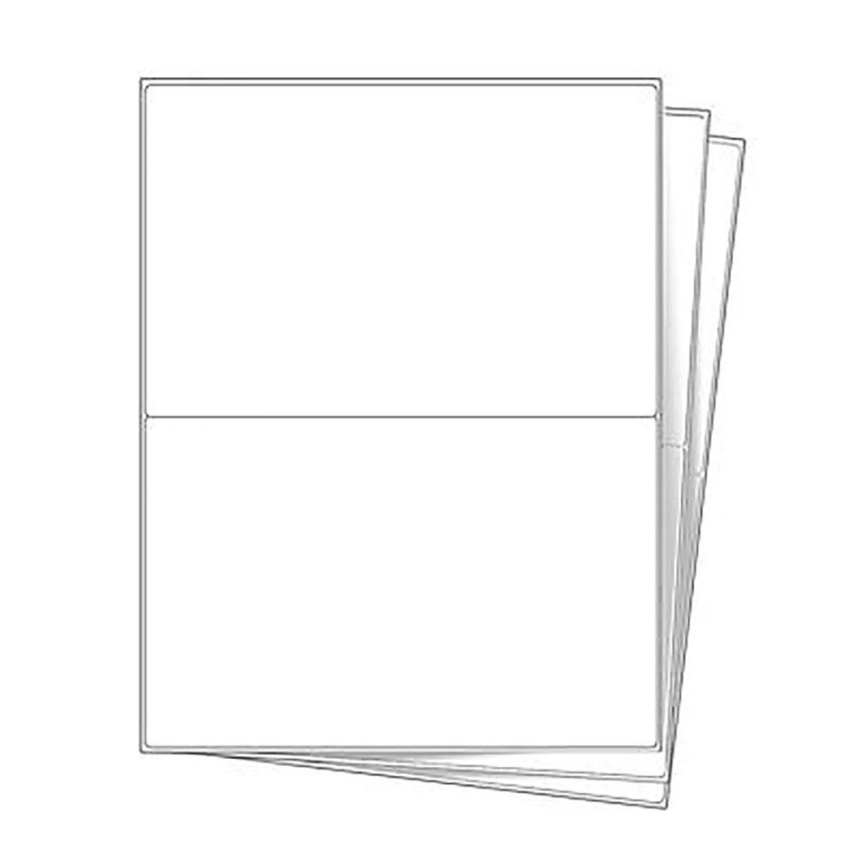 500 8.5"x5.5" Half Sheet Shipping Labels Round Corner Self Adhesive 2 ...