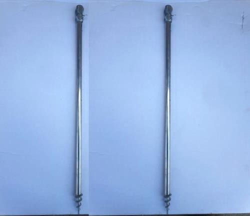 X2 Fishing Stainless Steel Extending Screw End Bank Sticks 28" to 48 ...