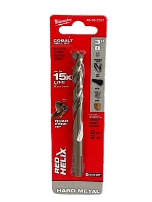 Milwaukee 3/8 in. Cobalt Red Helix Twist Drill Bit 48-89-2321 NEW ...