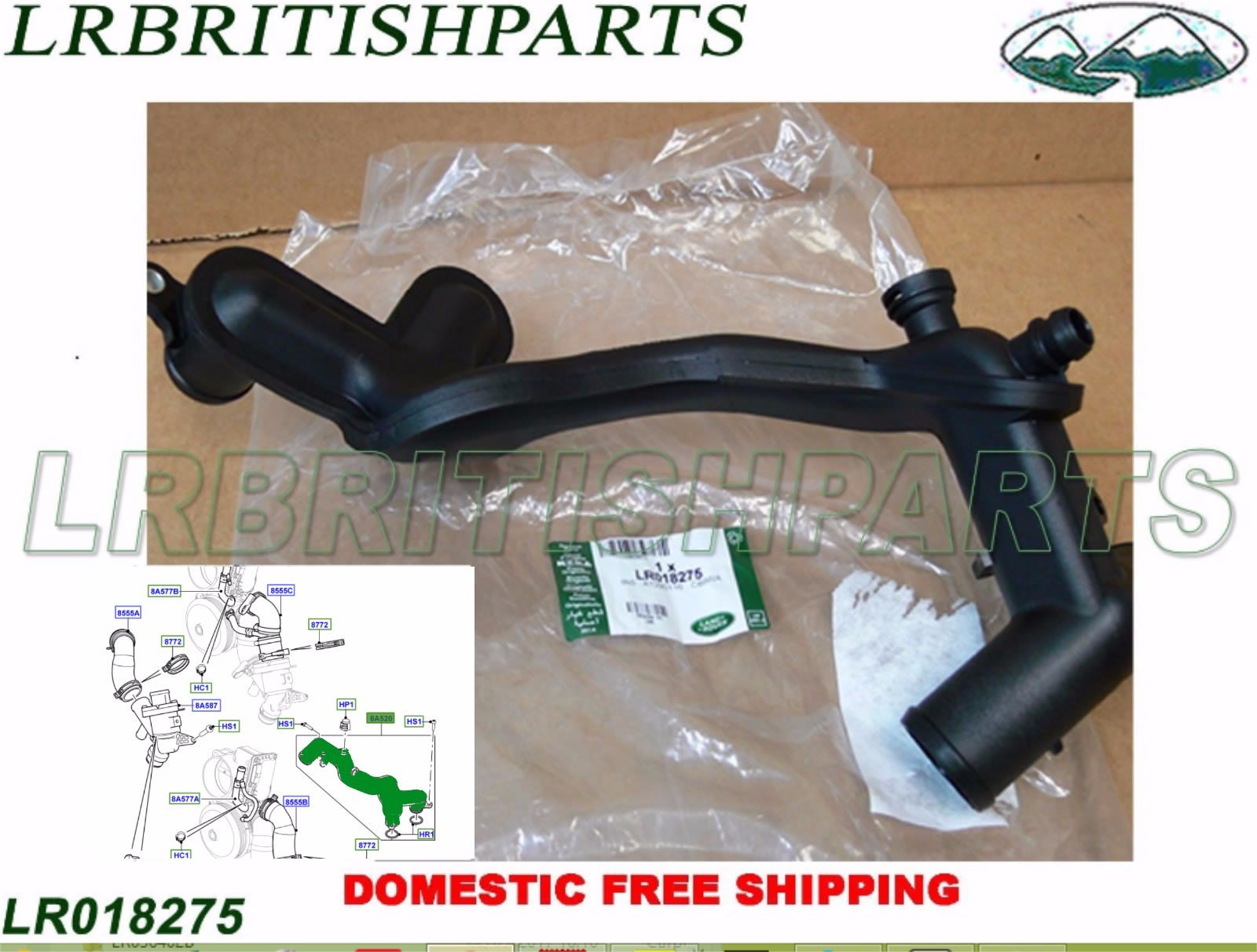 GENUINE LAND ROVER THERMOSTAT TUBE RANGE ROVER 10-12 SPORT 10-13 LR4 ...