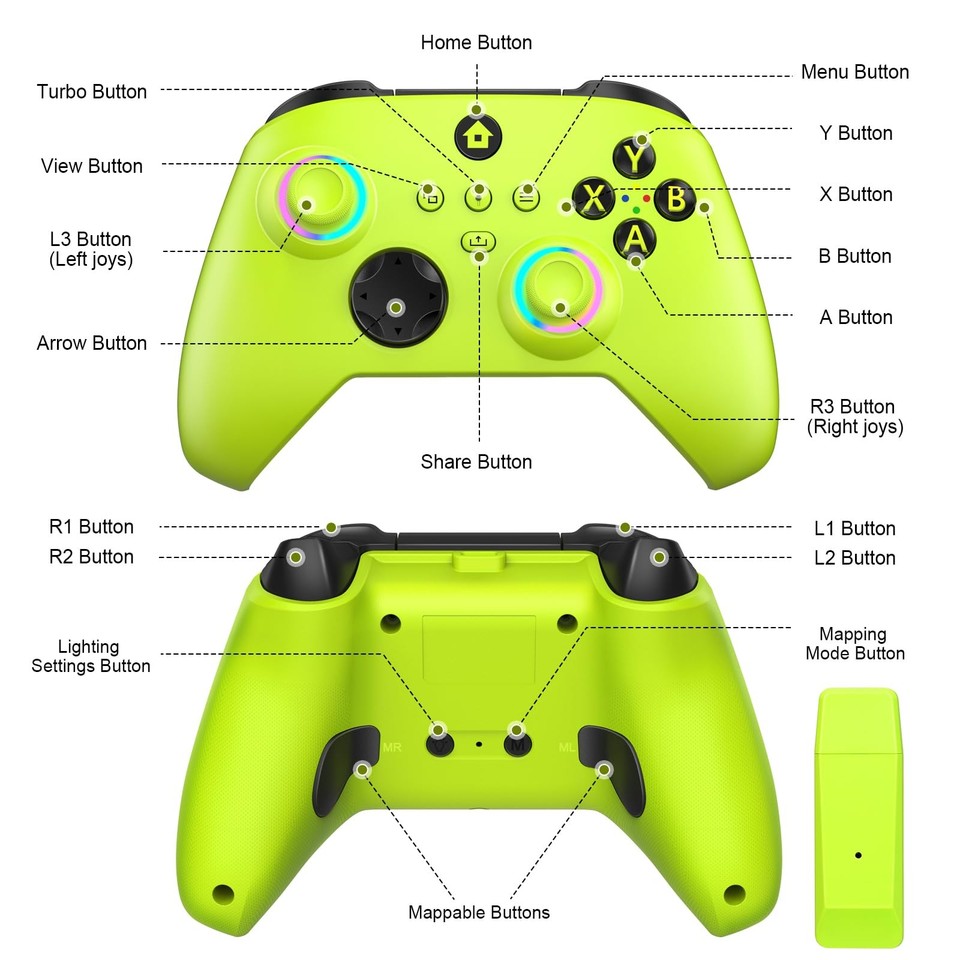 Wireless Controller for With Xbox One, Xbox Series X/S, Xbox One X/S ...