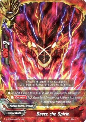 Bushiroad Future Card Buddyfight Batzz the Spirit X-CBT-A/0008EN RR ...