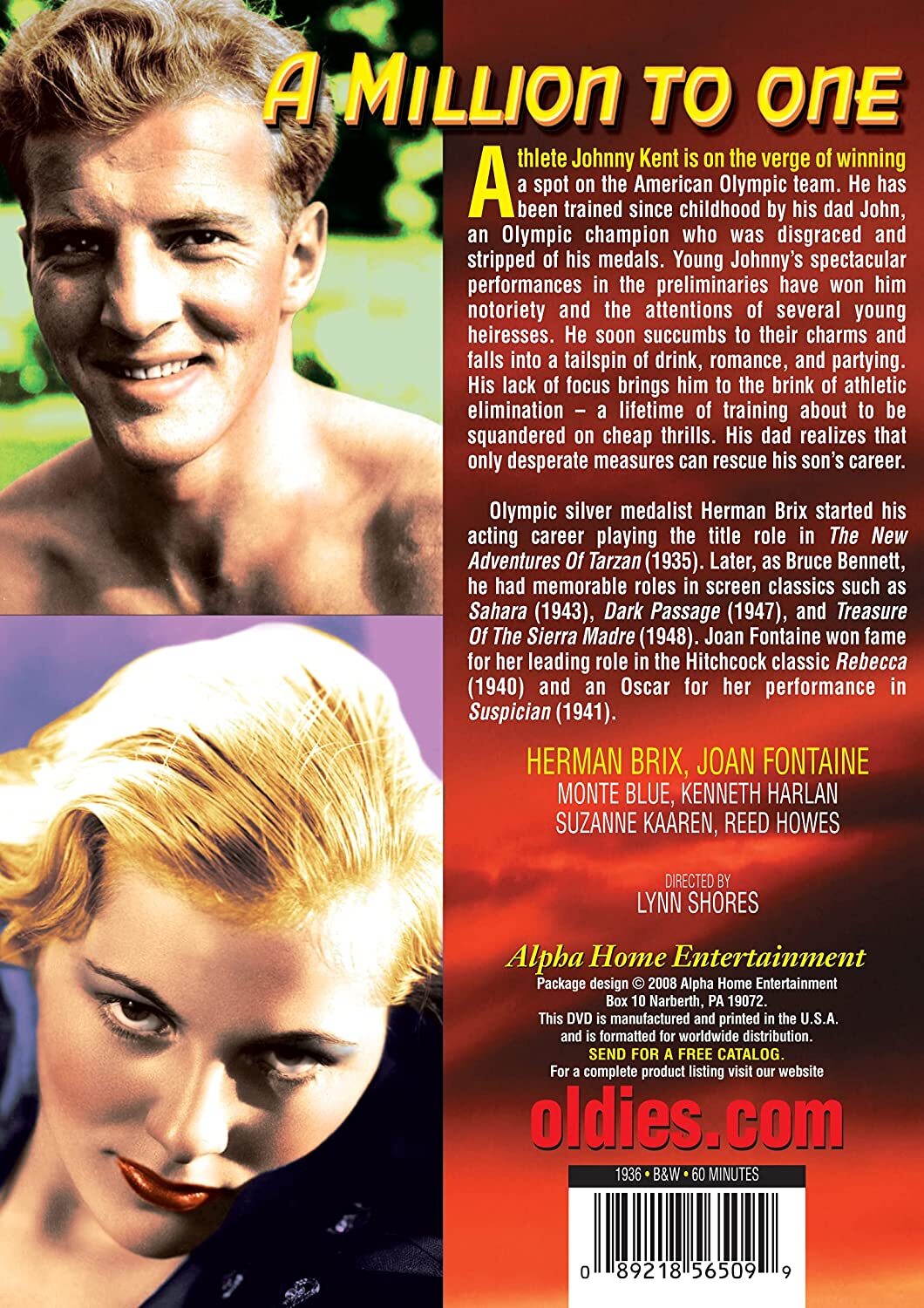 Million To One (DVD) Herman Brix Joan Fontaine Monte Blue Kenneth ...
