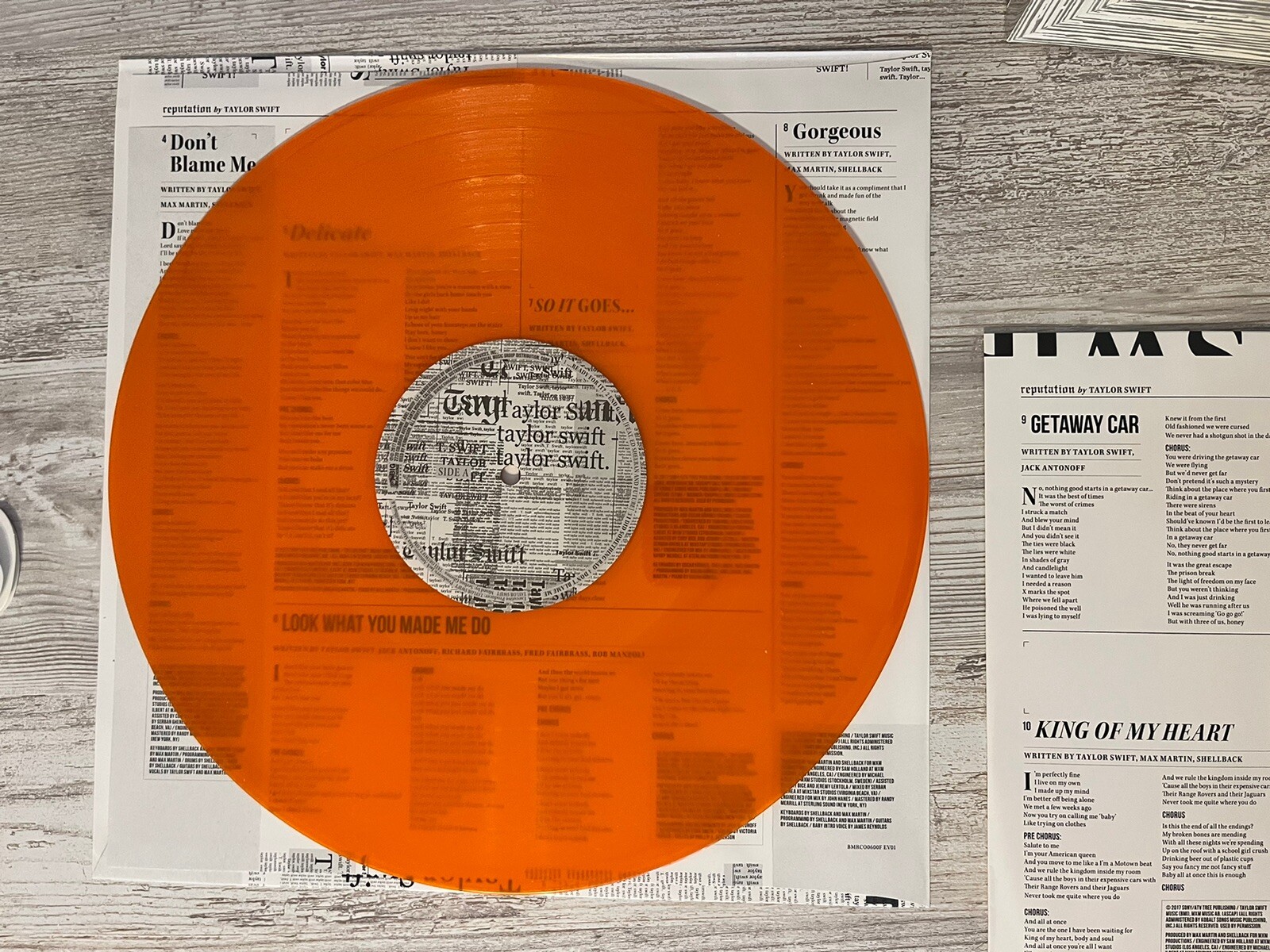 2017 TAYLOR SWIFT REPUTATION Orange Translucent Vinyl FYE Limited ...