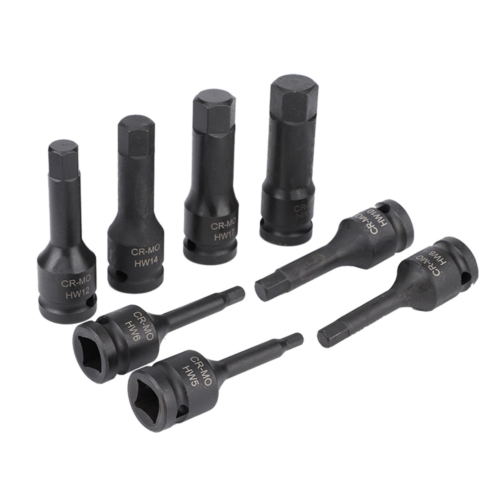 10Pc 1/2" Impact Hex Socket Drive Bit Metric Set H5-H19 Allen Key Torx ...