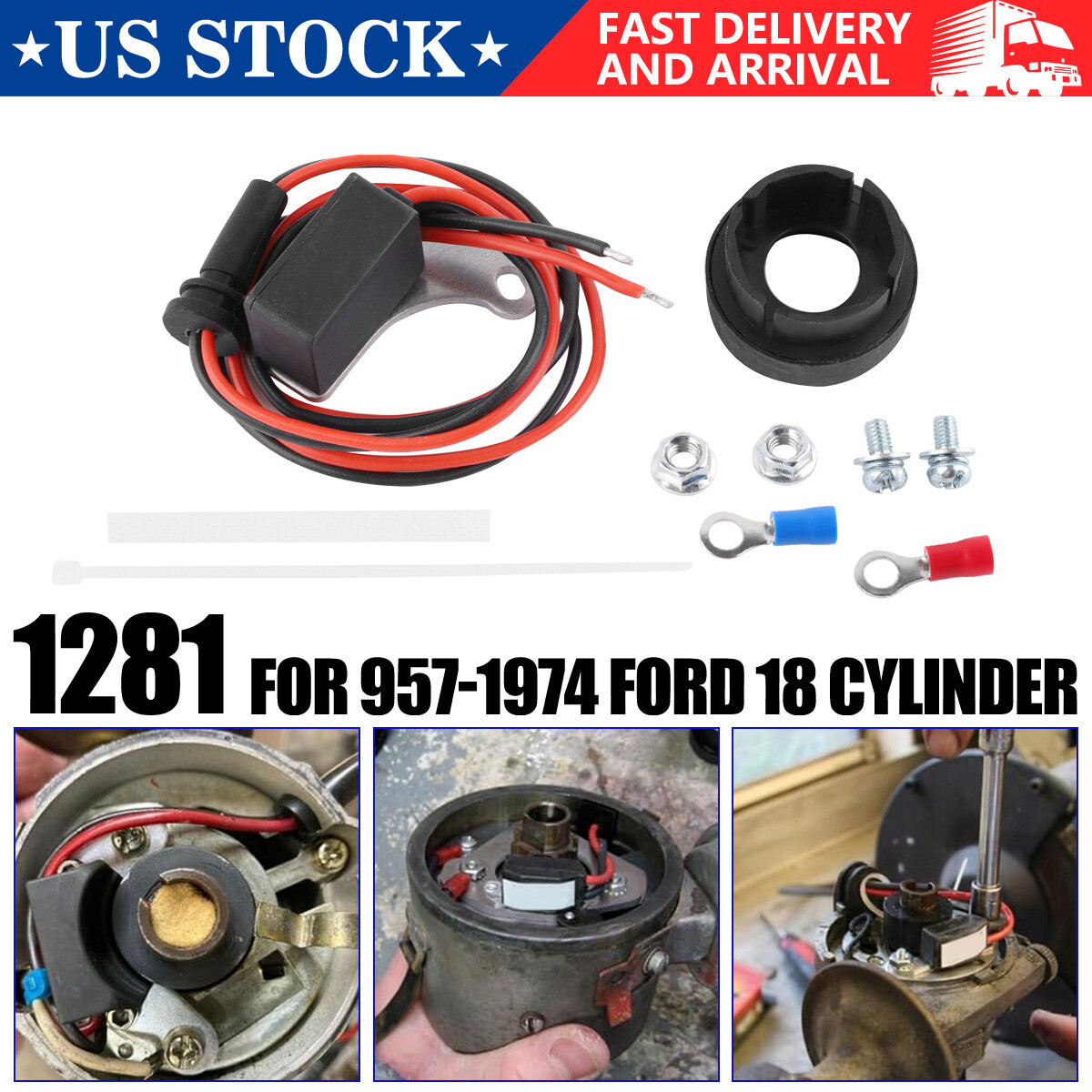 1281 Electronic Ignition Conversion Kit For 1957-1974 Ford 8 CYL V8 US ...