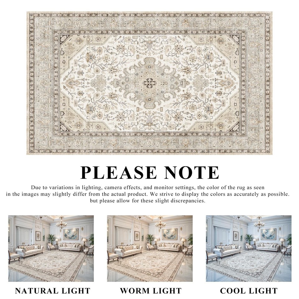 Living Room Area Rugs 10x14: Extra Large Area Rug Super Soft Distressed ...