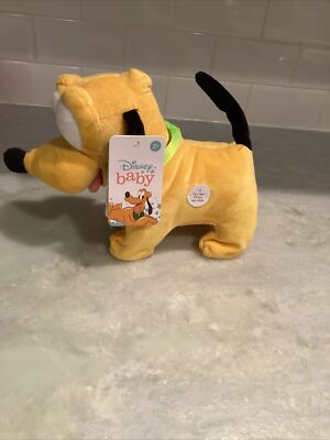 New Disney Baby Pluto Animated Walking Barking and Wags Tail Pet Plush ...