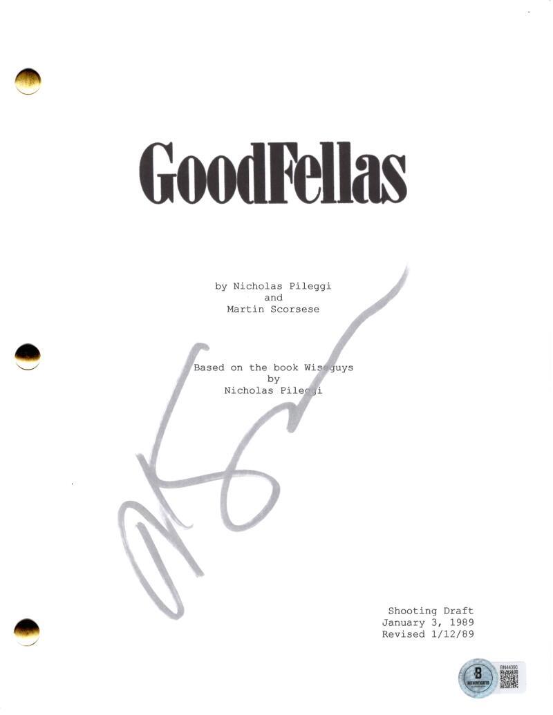 Martin Scorsese Signed Autograph Goodfellas Movie Script Screenplay ...