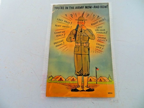 1941 WW11 DRAFT WELCOME POST CARD MINERAL WELLS TX,YOUR IN THE ARMY NOW ...