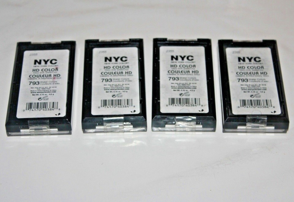NYC New York Color HD Color Trio Eye Shadow #793 Water Colors Lot Of 4 ...