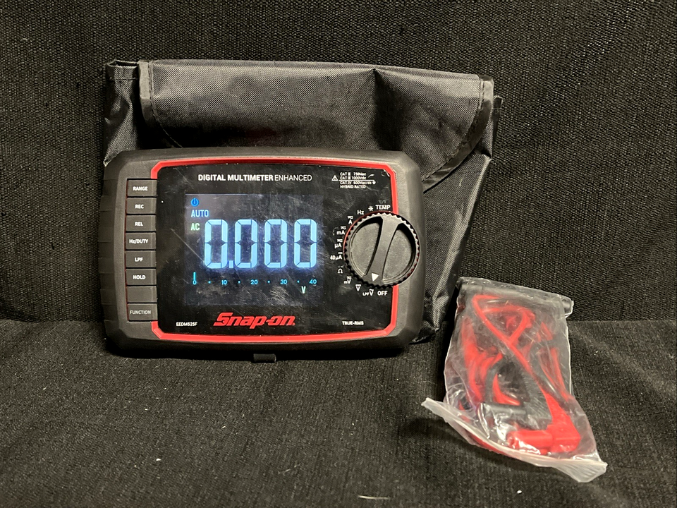 Snap-On Enhanced Multimeter TRMS-Color EEDM525F CAT-III 1,000V AC and ...