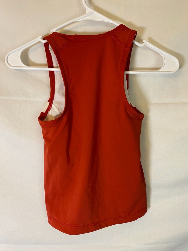 NEW BALANCE WOMENS SIZE 2XS XXS RUNNING TOP RED BUILT IN BRA SHIRT | eBay