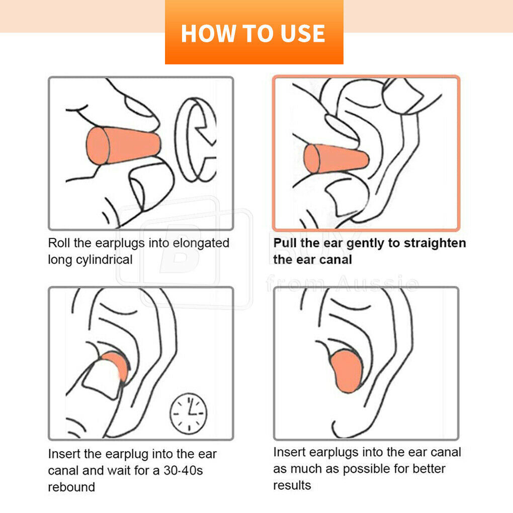 20 Pairs 3M 1100 Disposable Foam Ear Plug Noise Reducer Uncorded ...