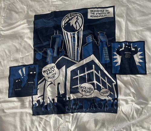 Minnesota Timberwolves Wolves Back Playoff T-Shirt 2025 Rare | eBay