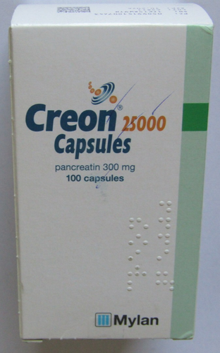 Mylan Creon 25000 pancreatin 300mg 100 - unused / sealed in box BB date ...