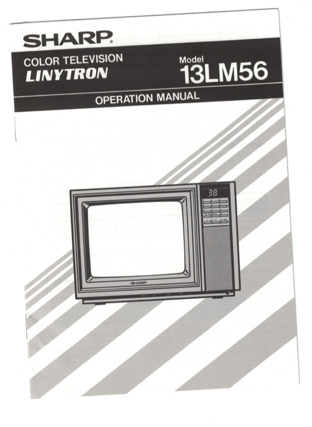Sharp Linytron 13LM56 Color Television Operation Manual 1977 vintage ...