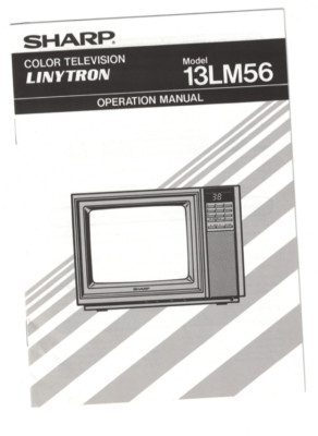 Sharp Linytron 13LM56 Color Television Operation Manual 1977 vintage ...