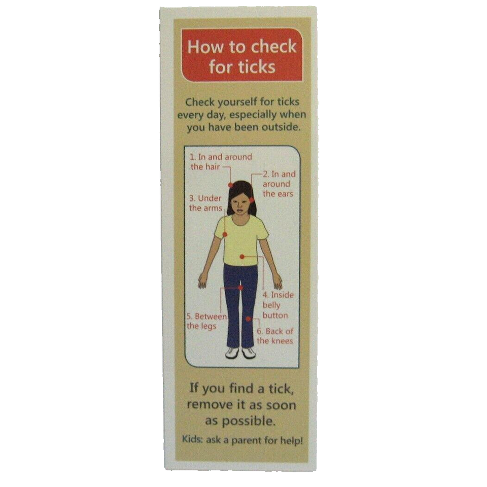 Ticks - Information Book Mark - How to Check for Ticks - Protect ...